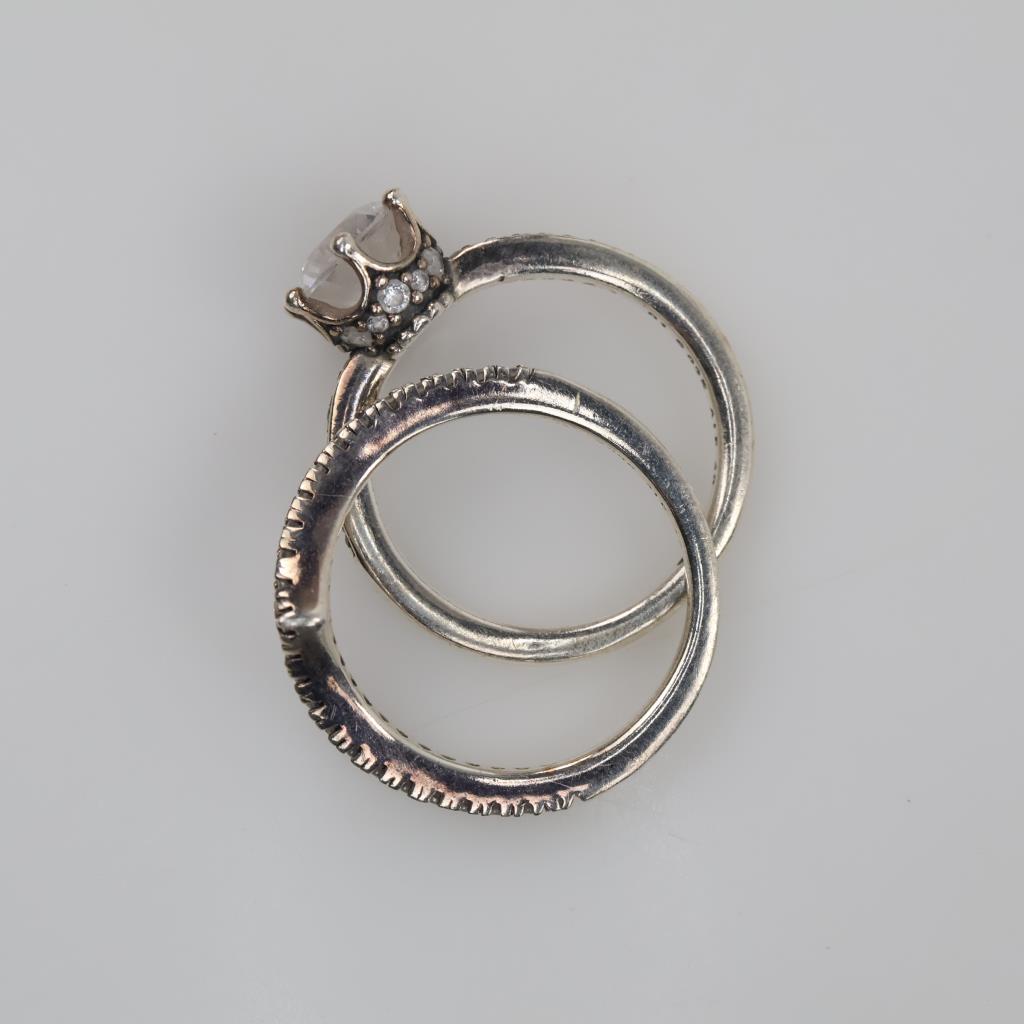 Pandora Sterling Silver Rings, 2 Pieces | Property Room