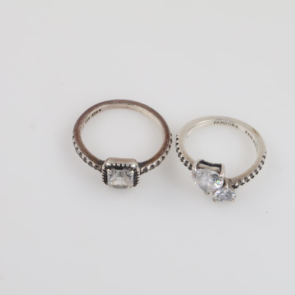 Pandora Sterling Silver Rings, 2 Pieces | Property Room