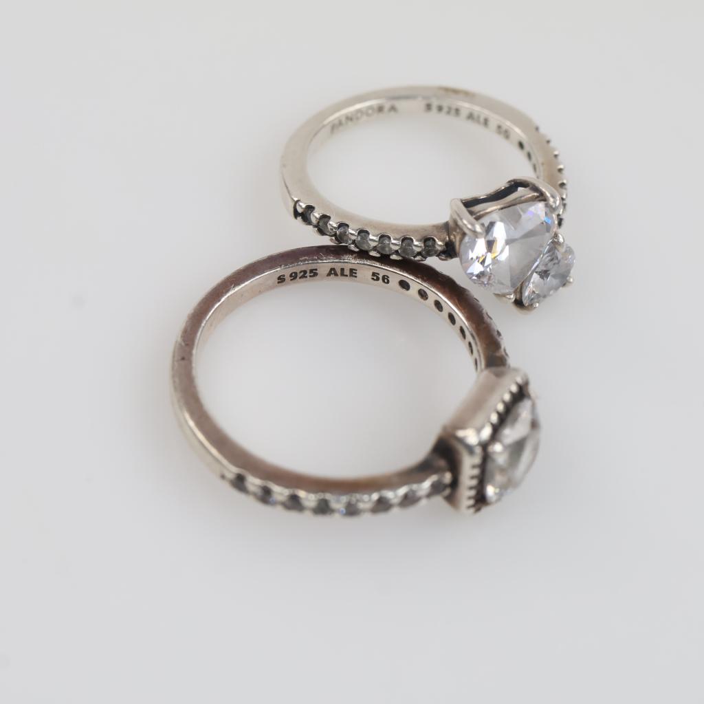 Pandora Sterling Silver Rings, 2 Pieces | Property Room