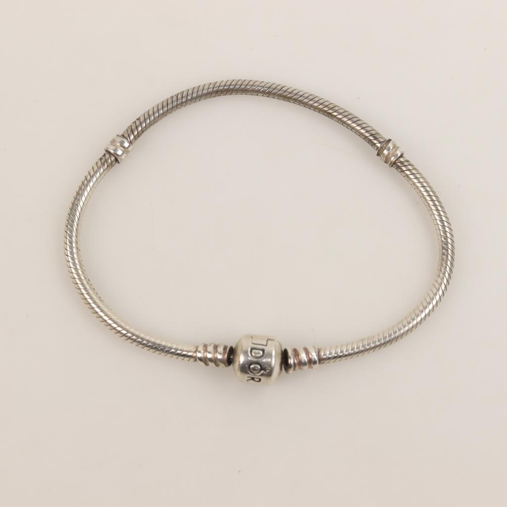 Pandora Sterling Silver Snake Chain Charm Bracelet | Property Room