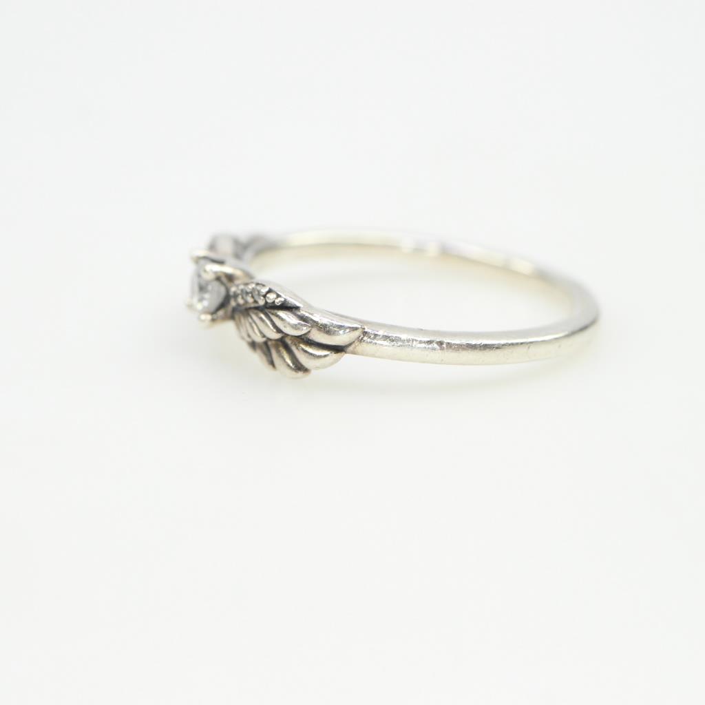 Pandora Sterling Silver Sparkling Angel Wings Ring | Property Room