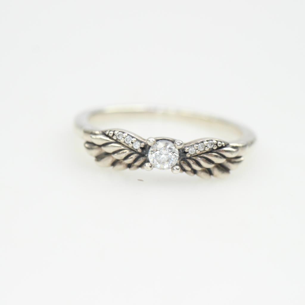 Pandora Sterling Silver Sparkling Angel Wings Ring | Property Room