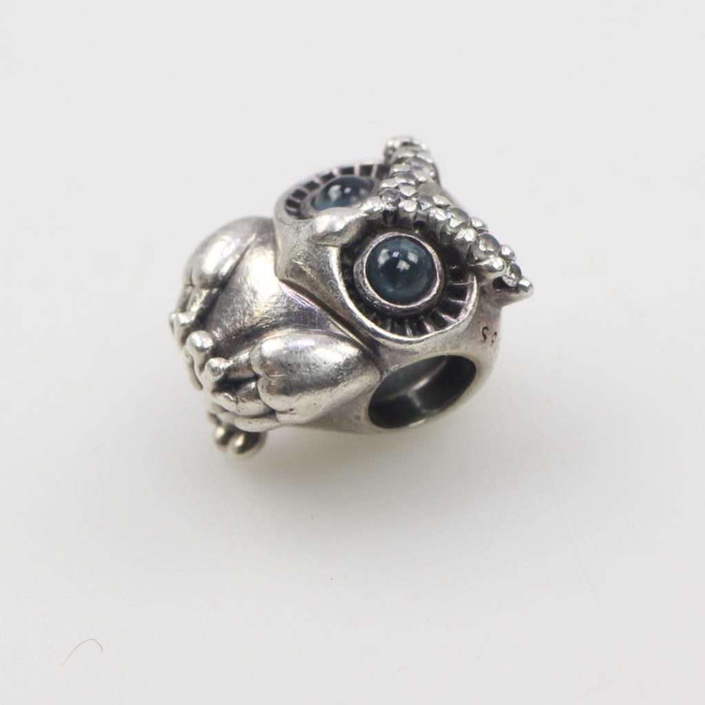 Pandora Sterling Silver Sparkling Owl Charm | Property Room