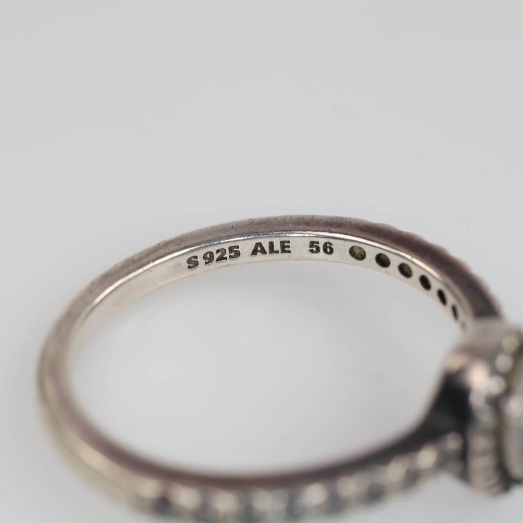 Pandora Sterling Silver Sparkling Pear Halo Ring | Property Room