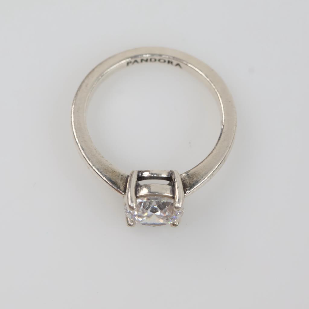 Pandora Sterling Silver Sparkling Solitaire Ring | Property Room
