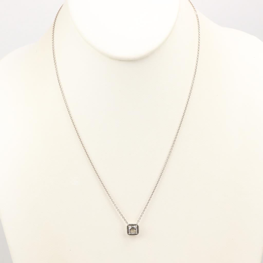 Pandora Sterling Silver Square Sparkle Halo Necklace | Property Room