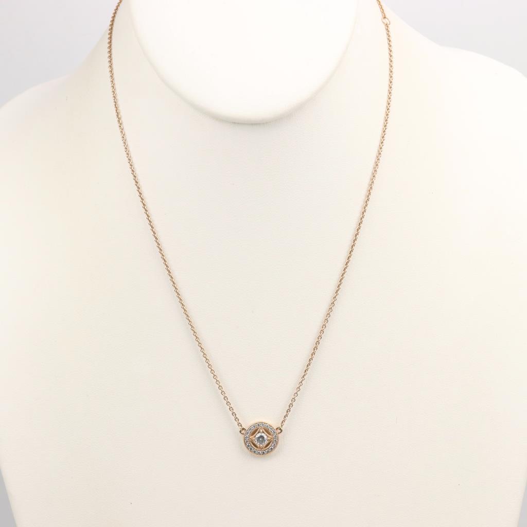 Pandora Vintage Circle Collier Rose GP Necklace | Property Room