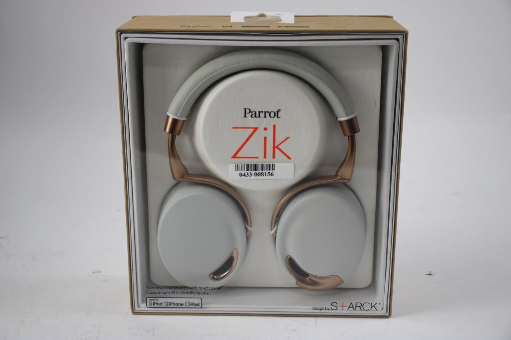 Parrot Zik Wireless Headphones, White/Gold | Property Room