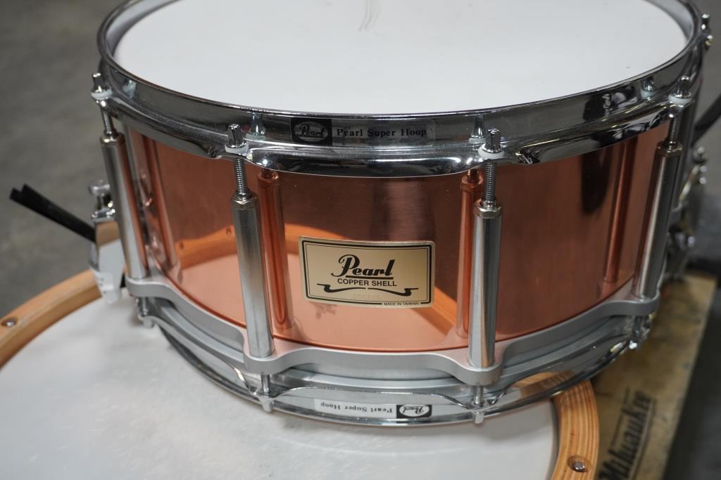 Pearl Copper Shell Drums, Cymbal, And More | Property Room