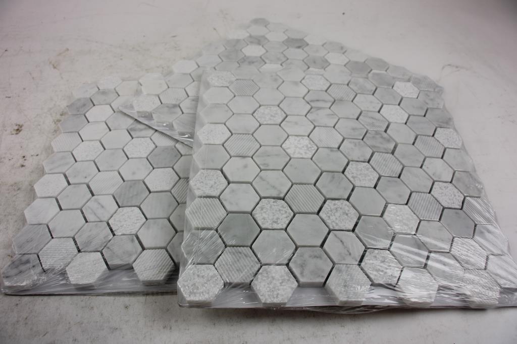 Pebble Tile And Timber Wolf Tile Lot, 8 Pieces, 12 X 12 | Property Room