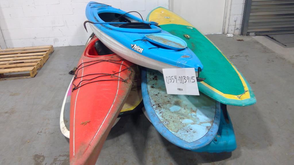 Pelican Kayak, Rivera Paddleboard And More, 8 Pieces | Property Room
