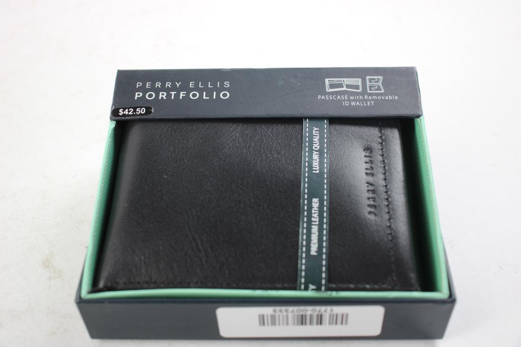 Perry Ellis Black Leather Wallet | Property Room