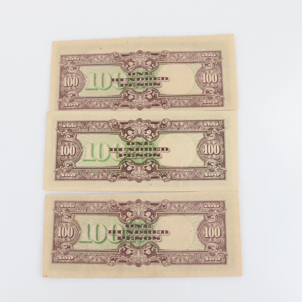 Philippines WWII Japanese Government Pesos, 3 Pieces | Property Room