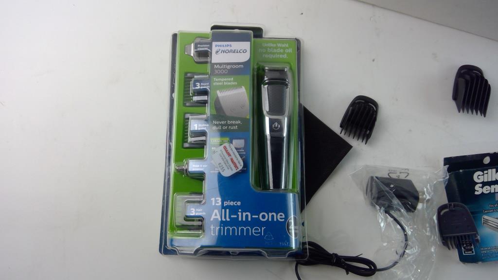 Philips Norelco Electric Razor And Gillette Sensor Cartridges, 3 Pieces ...