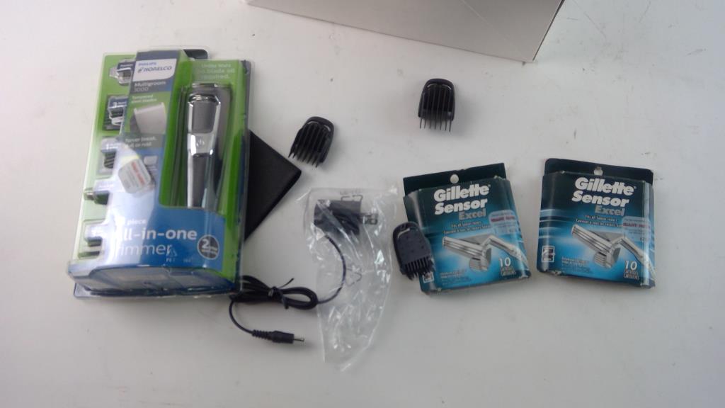 Philips Norelco Electric Razor And Gillette Sensor Cartridges, 3 Pieces ...