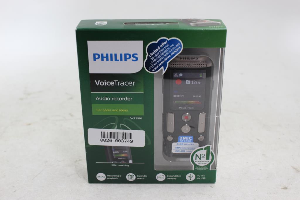 Philips Voice Tracer DVT2510 Digital Audio Voice Recorder | Property Room