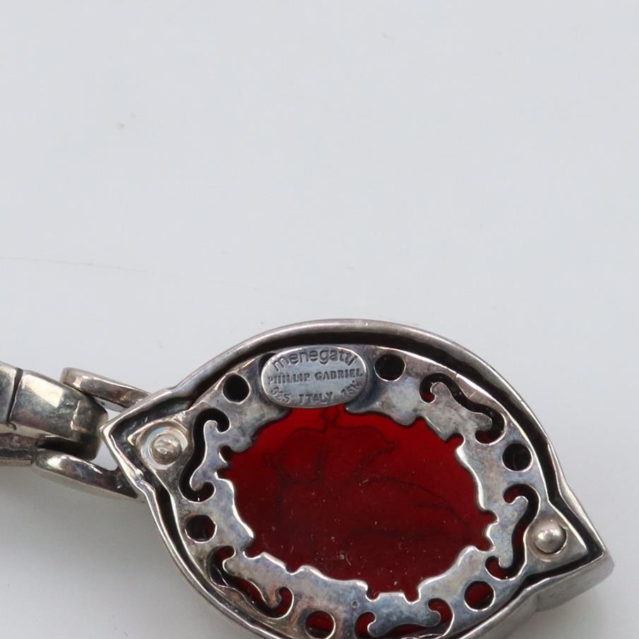 Phillip Gabriel Menegatti Sterling Silver And 18kt Gold Venetian Glass ...