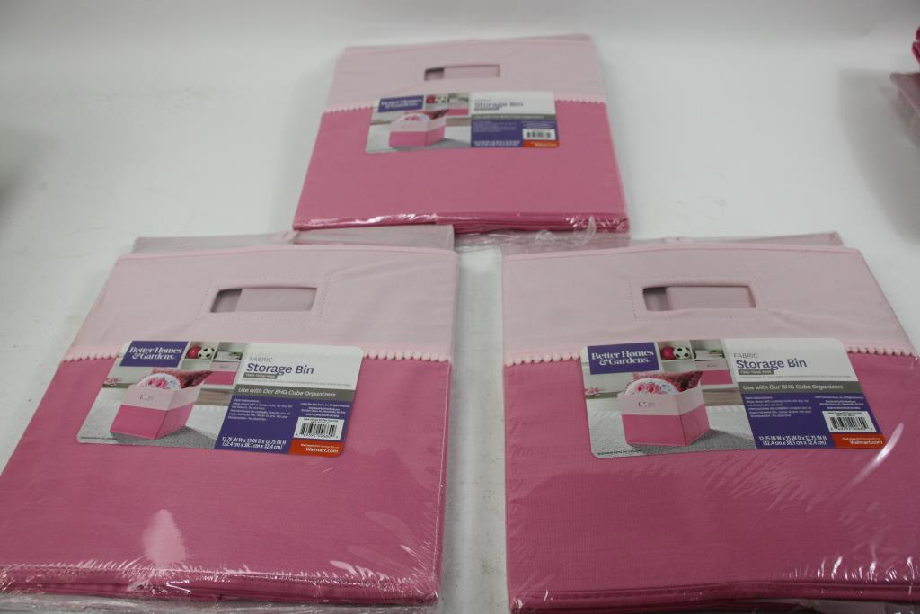 Pink Storage Bins, 6 Pieces | Property Room