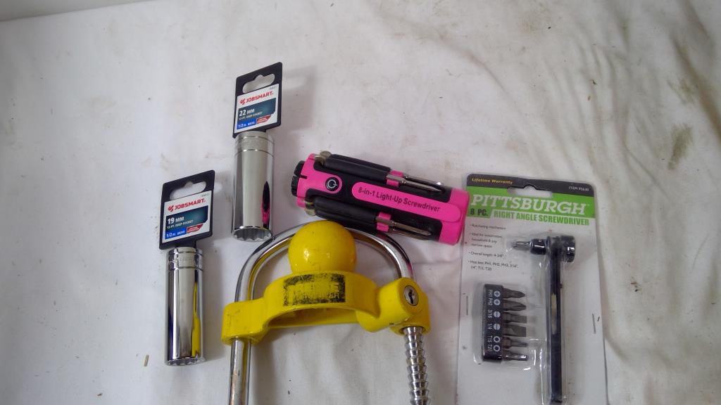 Pittsburgh 8 Pc Right Angle Screwdriver, Jobsmart 22 Mm Deep Sockets ...