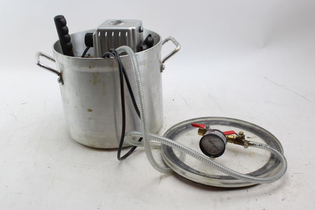 Pittsburgh 98076 Vacuum Pump In Pot With Harvard Vacuum Gauge; 3 Pieces ...