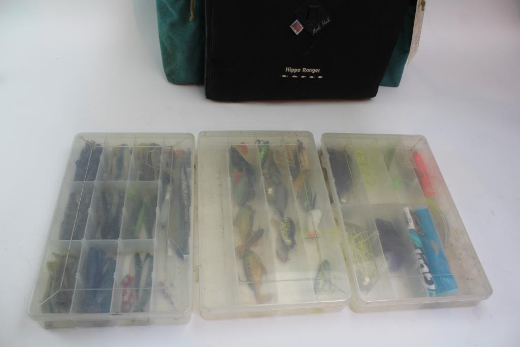 Plano Organizers With Fishing Lures And More In Bag; 5+ Pieces ...