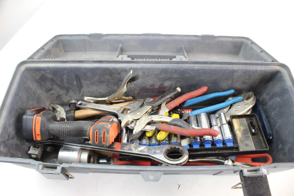 Plano Tool Box With Power Tools And Misc 15 Plus Pieces | Property Room