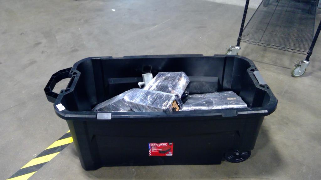 Plastic Tote With Tools & Organizers, 20+ Pieces | Property Room