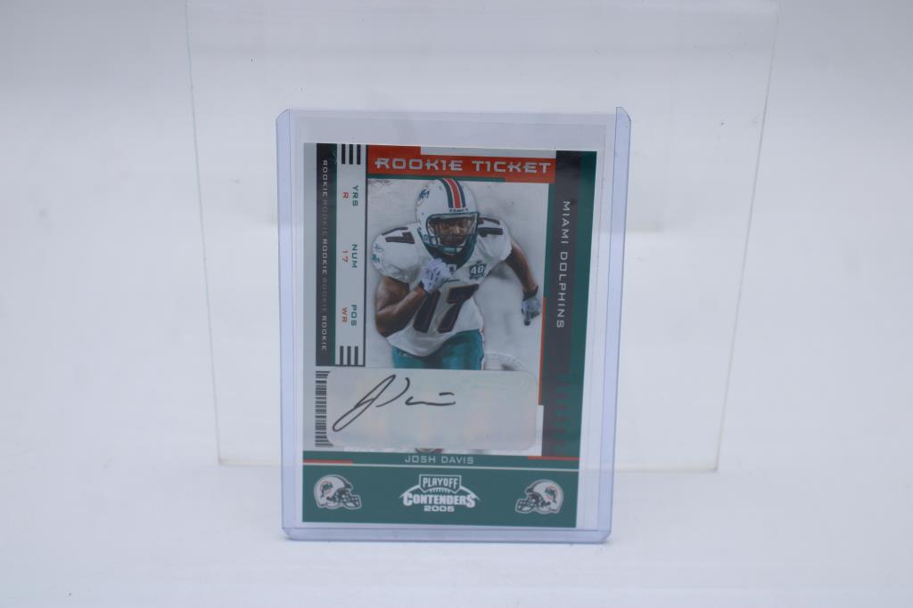Playoff Contenders 2005 Signed Rookie Ticket Josh Davis Trading Card ...