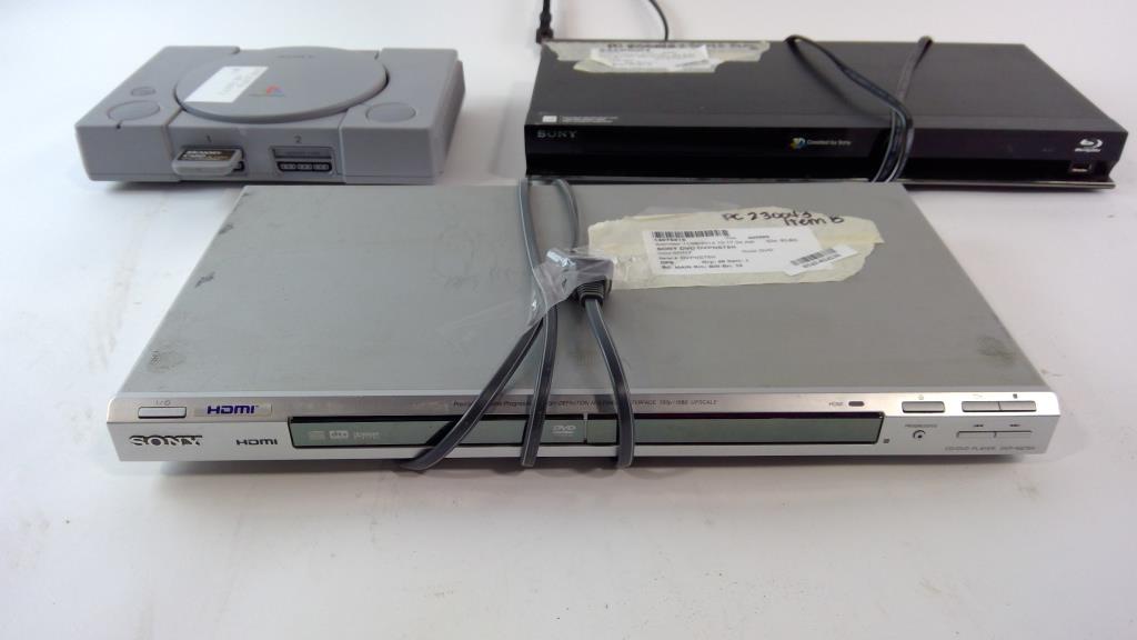 Playstation 1 And DVD Players, 3 Pieces | Property Room