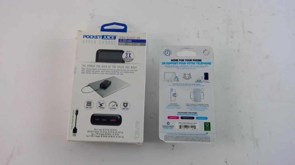 Pocket Juice Battery Pack And Popsocket, 2 Pieces | Property Room