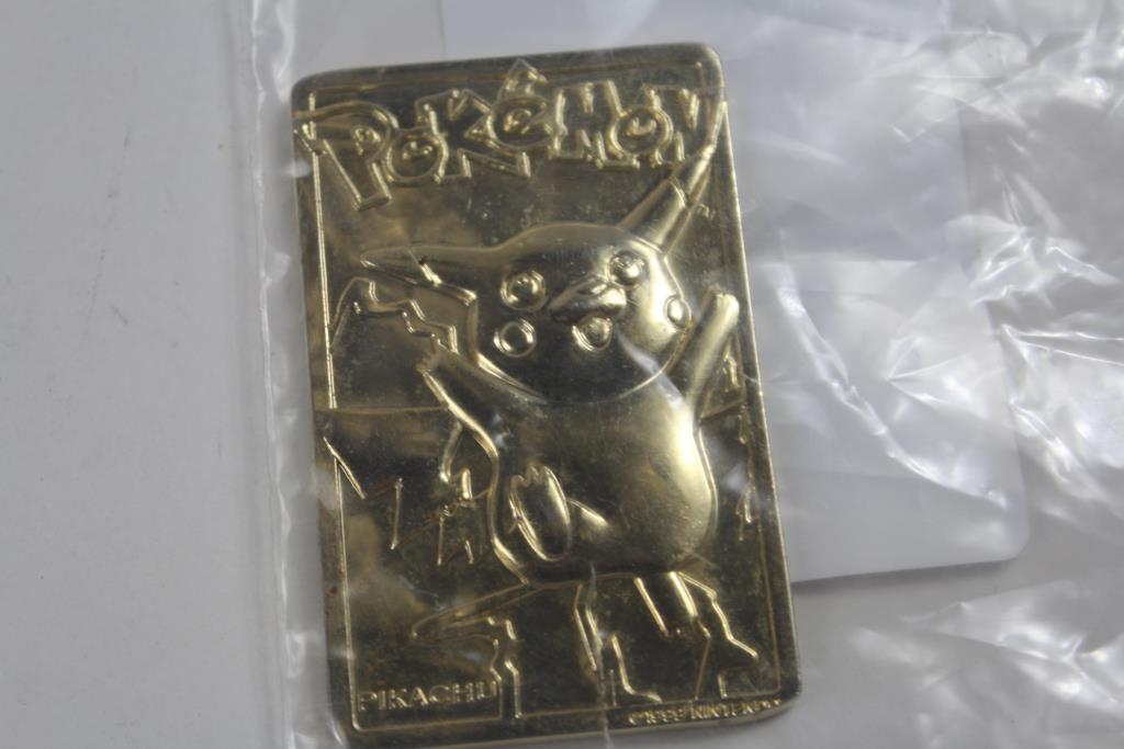 Pokemon Pikachu Gold Medal Card Collectible | Property Room