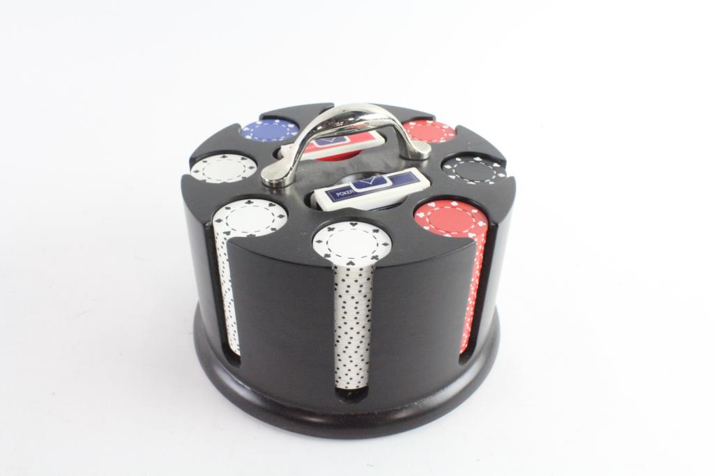 Poker Caddy With Chips And Cards | Property Room