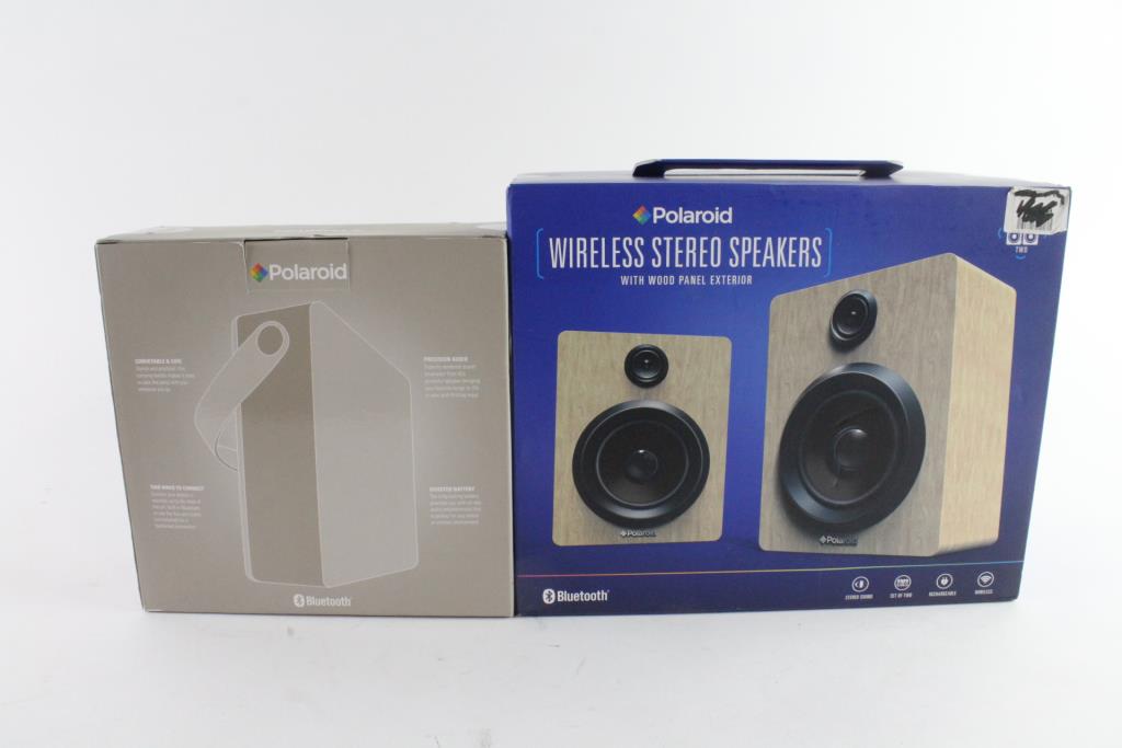 Polaroid Wireless Stereo Speakers And More, 2 Pieces | Property Room