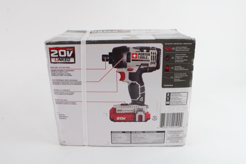 Porter Cable Impact Driver With Charger And Batteries | Property Room