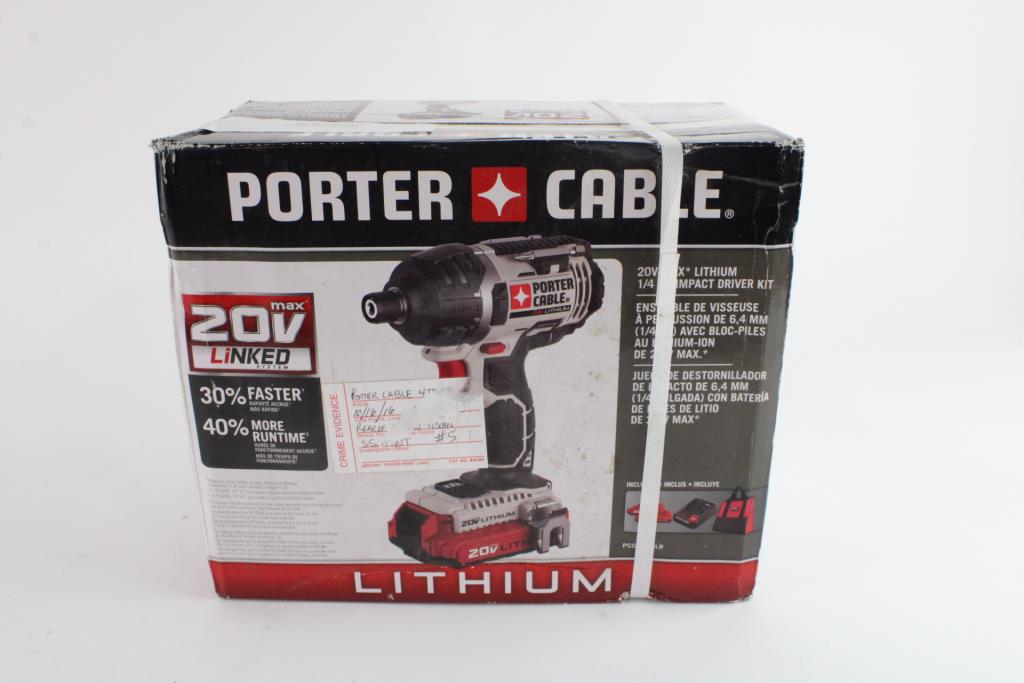 Porter Cable Impact Driver With Charger And Batteries | Property Room