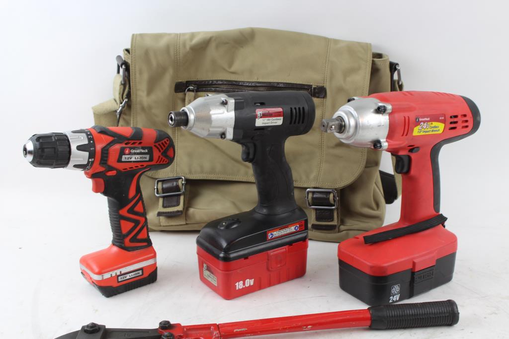 Power Tools, Bolt Cutters And Bag: 6 Pieces | Property Room