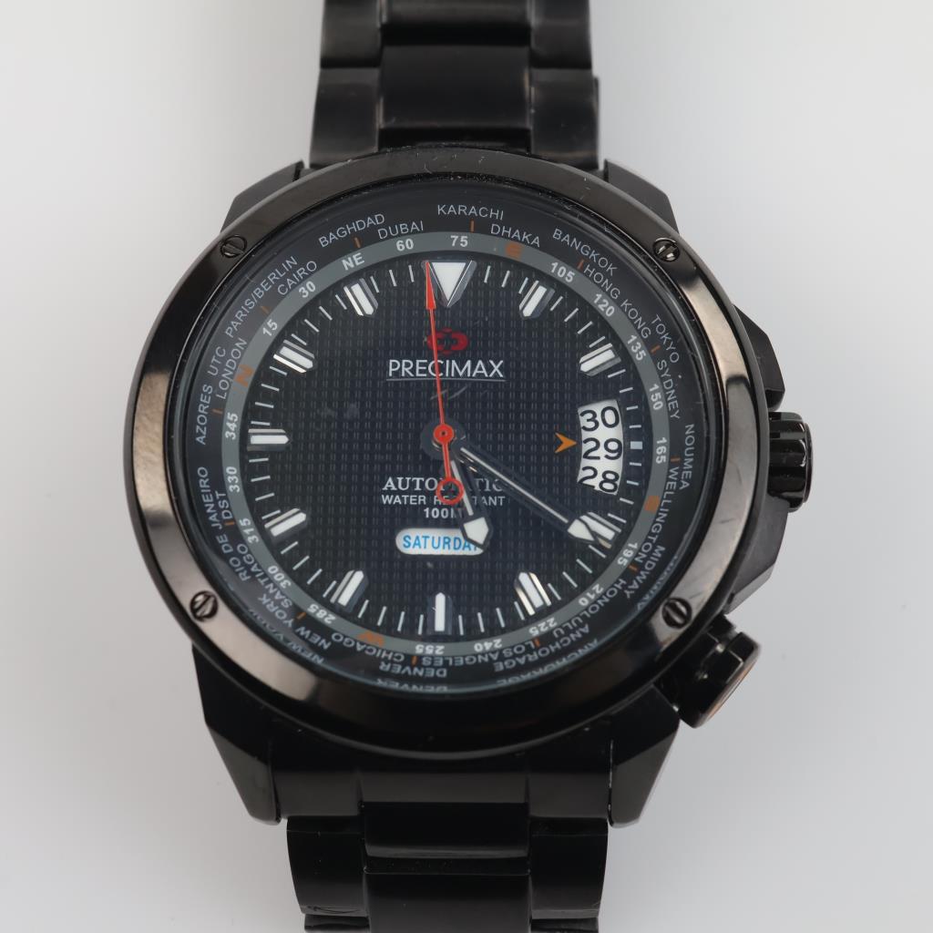 Precimax Tour Automatic GMT Black Dial Watch | Property Room