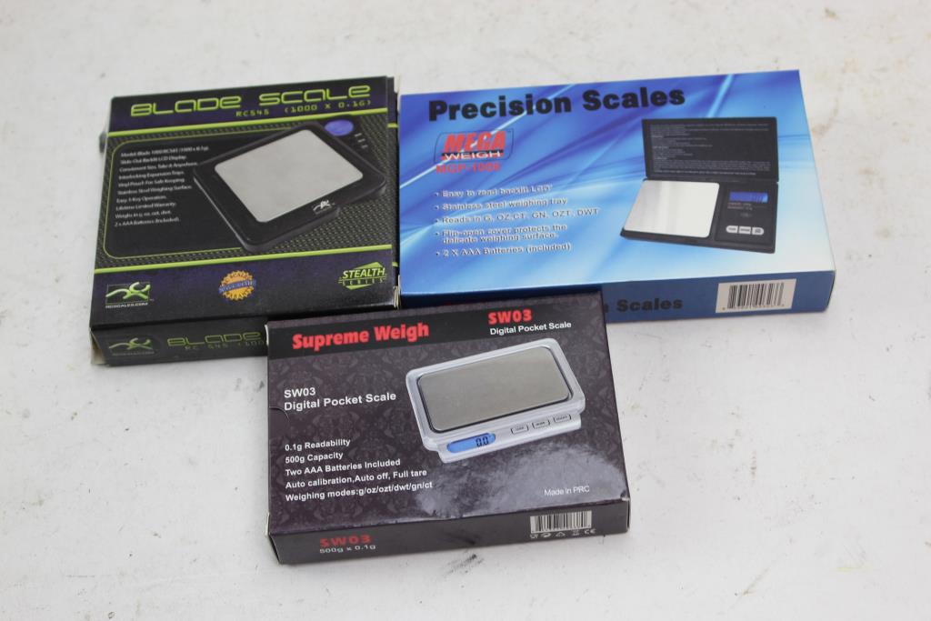 Precision, Blade, Supreme Weigh Digital Scales, 3 Pieces | Property Room