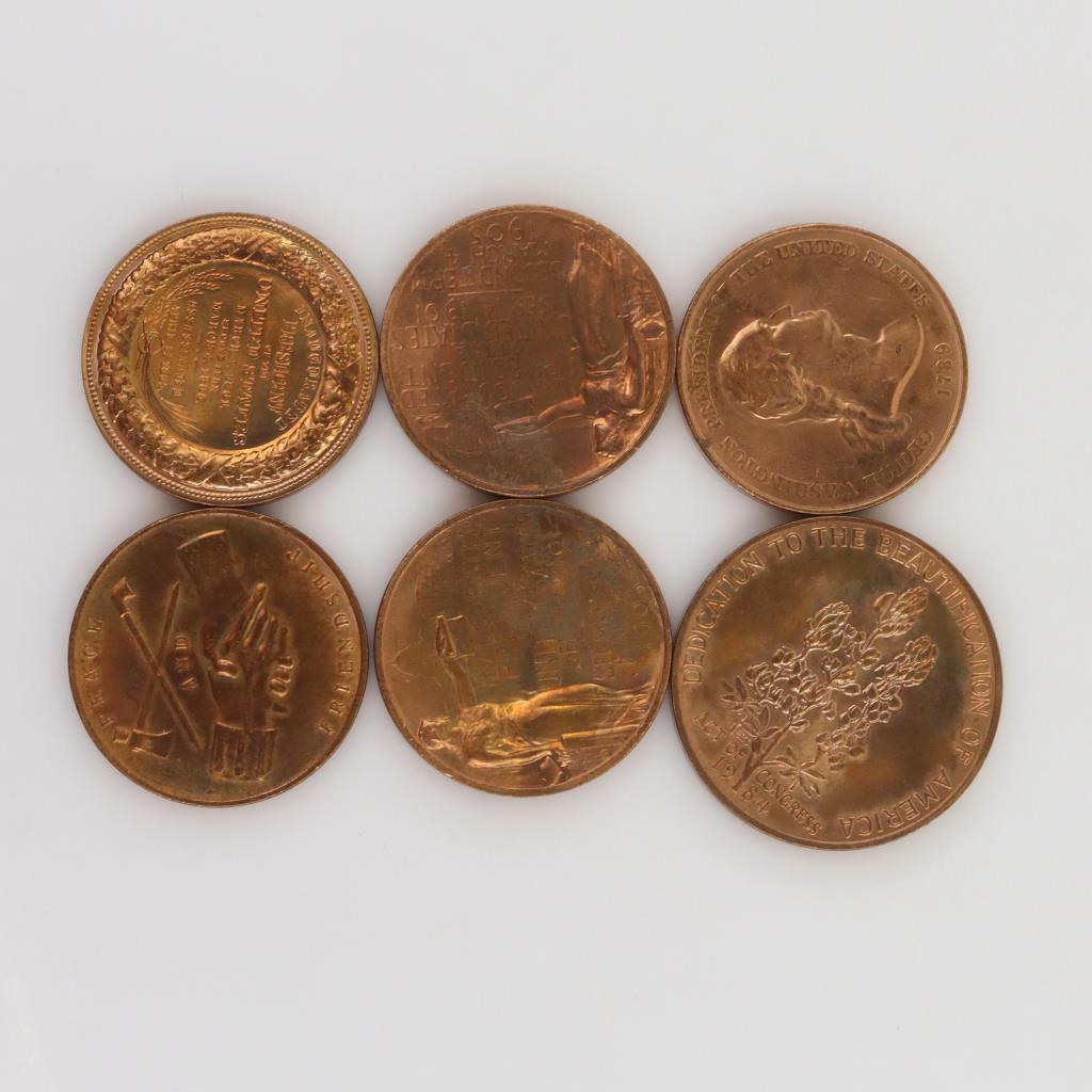 Presidential Bronze Medal Tokens, 6 Pieces | Property Room