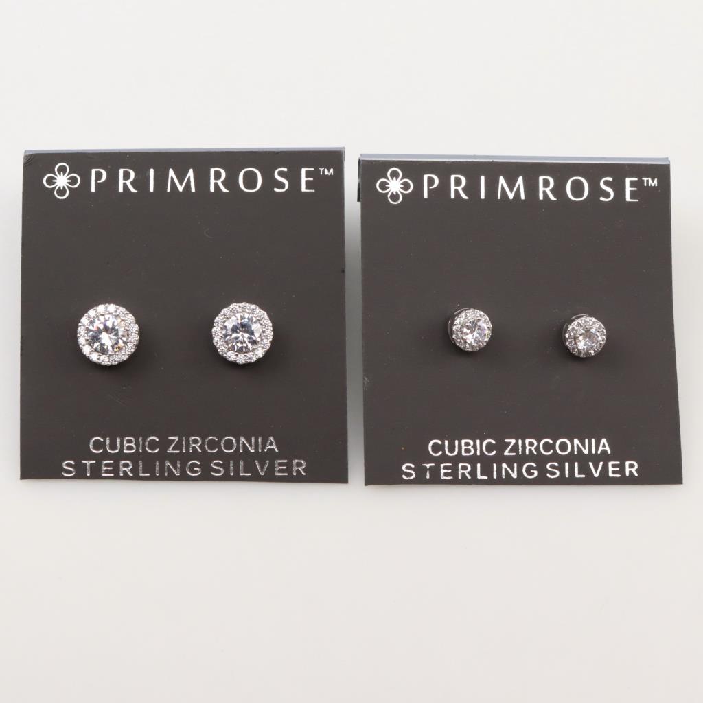 Primrose Sterling Silver Earrings, 2 Sets | Property Room