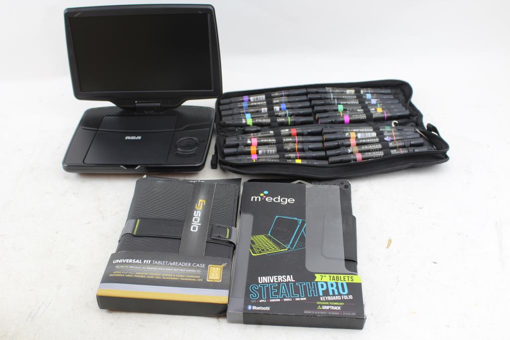 Prismacolor Markers, Rca Dvd Player, Tablet Cases: 4 Items | Property Room