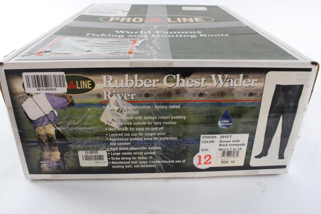 Pro Line Men's Rubber Chest Wader, Size 12 | Property Room