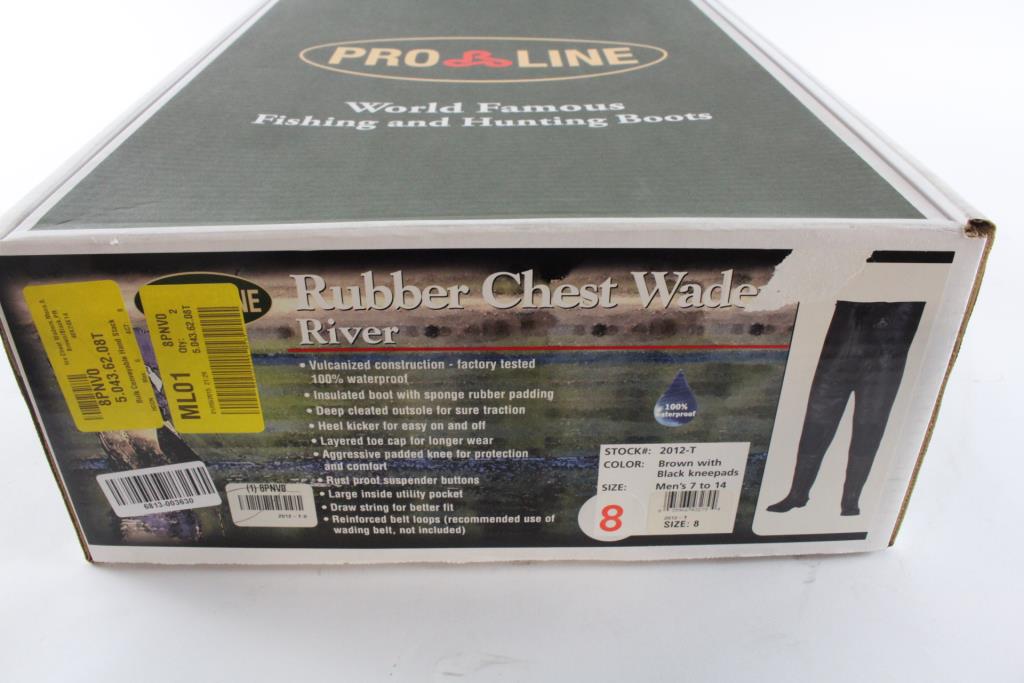 Pro Line Men's Rubber Chest Wader, Size 8 | Property Room