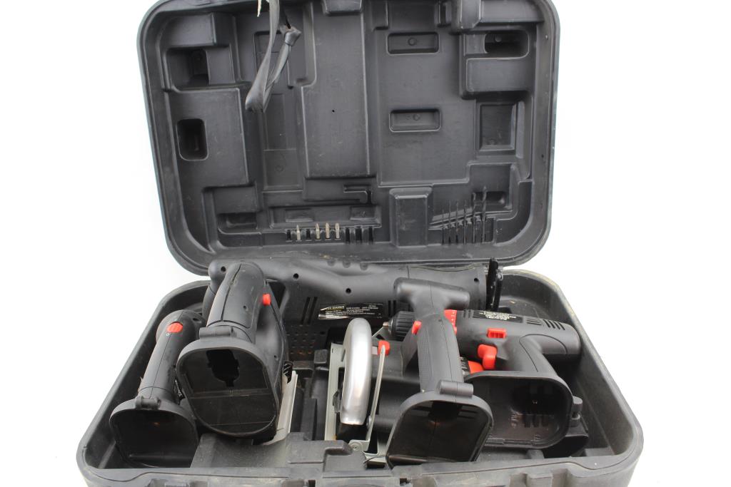 Pro Source Power Tool Set, Light, Drill, Reciprocating Saw, And More, 6 ...