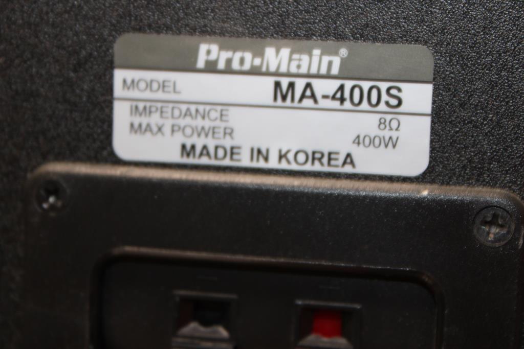 Pro-main Dual 400w High Quallity Sound Speakers | Property Room