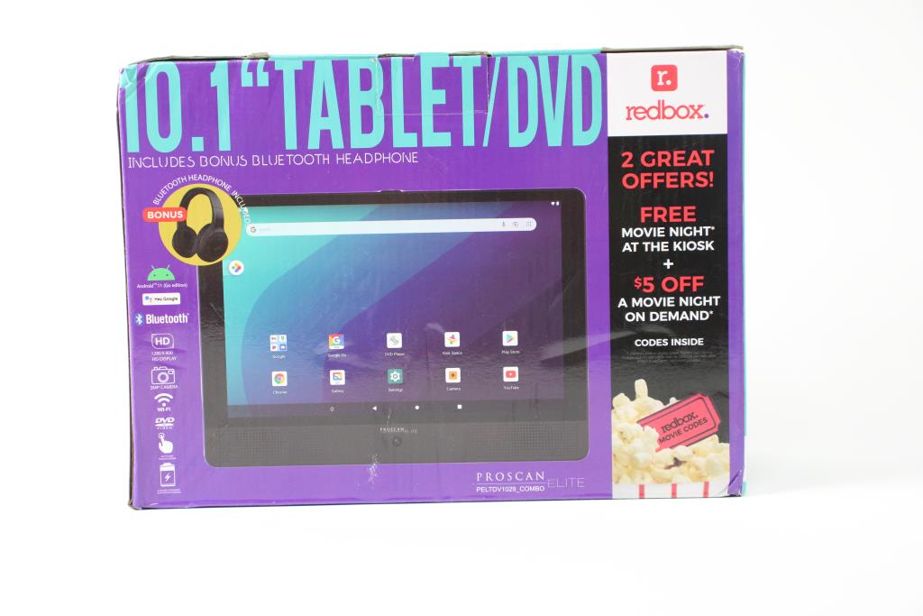 Proscan Elite 10.1" Tablet/Portable DVD Combo, PELTDV1029_COMBO ...