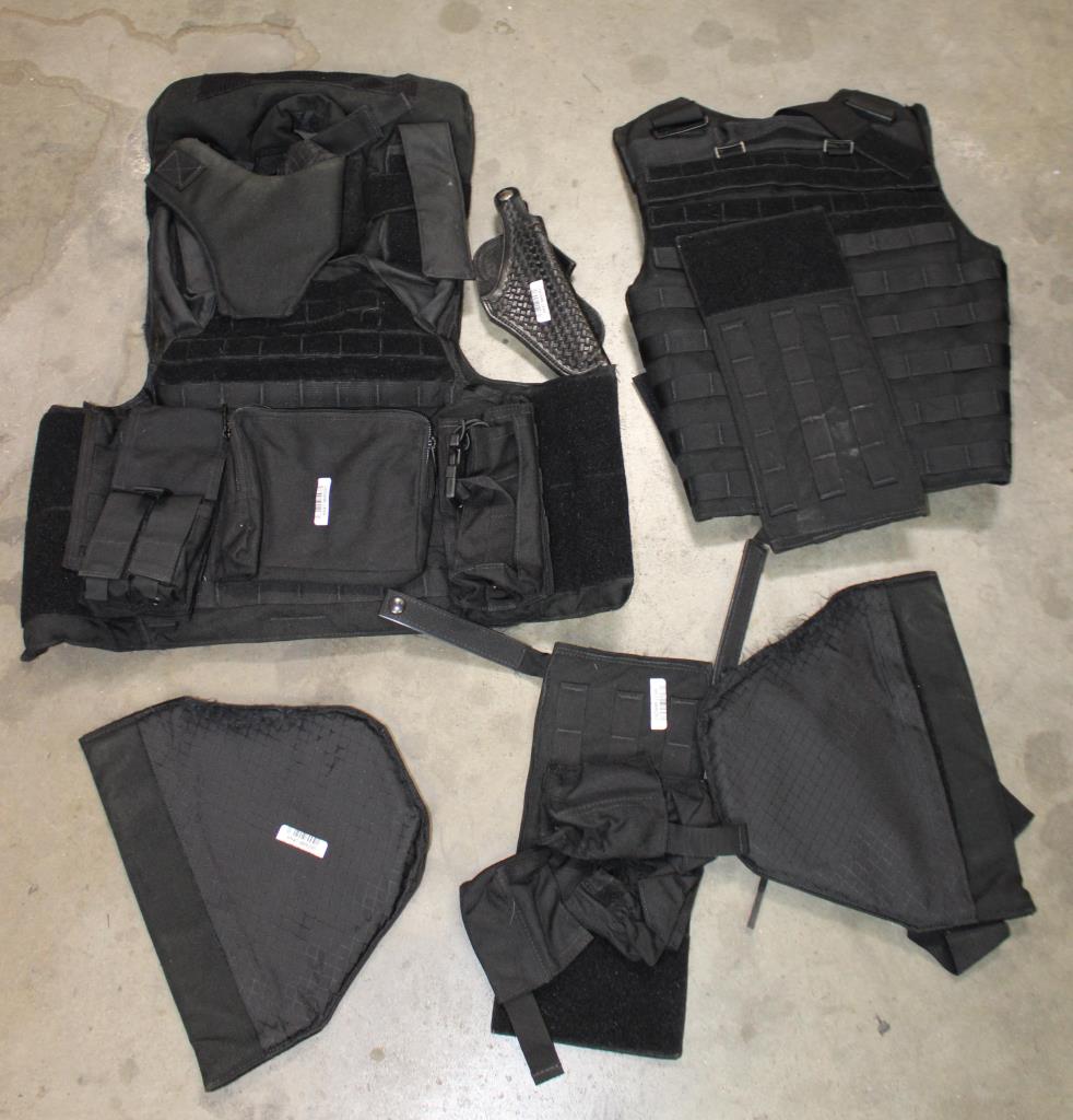 Protech Tactical Armour Vests & An Earl Ginn Co. Holster; 3 Pieces ...