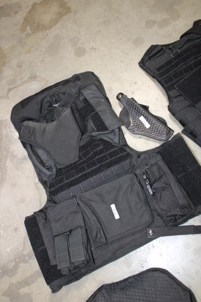 Protech Tactical Armour Vests & An Earl Ginn Co. Holster; 3 Pieces ...