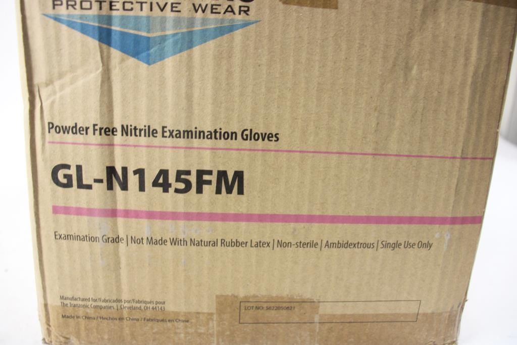 Proworks Powder Free Nitrile Examination Gloves, Size M, Black 100 ...