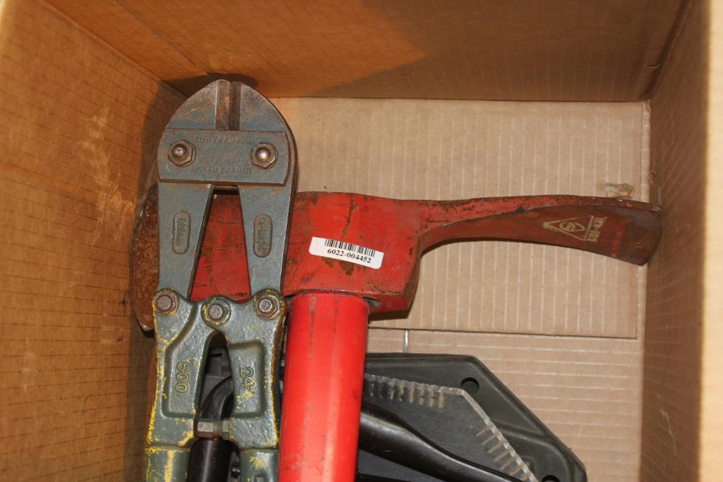 Pulaski Axe, 24" Bolt Cutters, Military Intrenching Shovel, & More; 5 ...